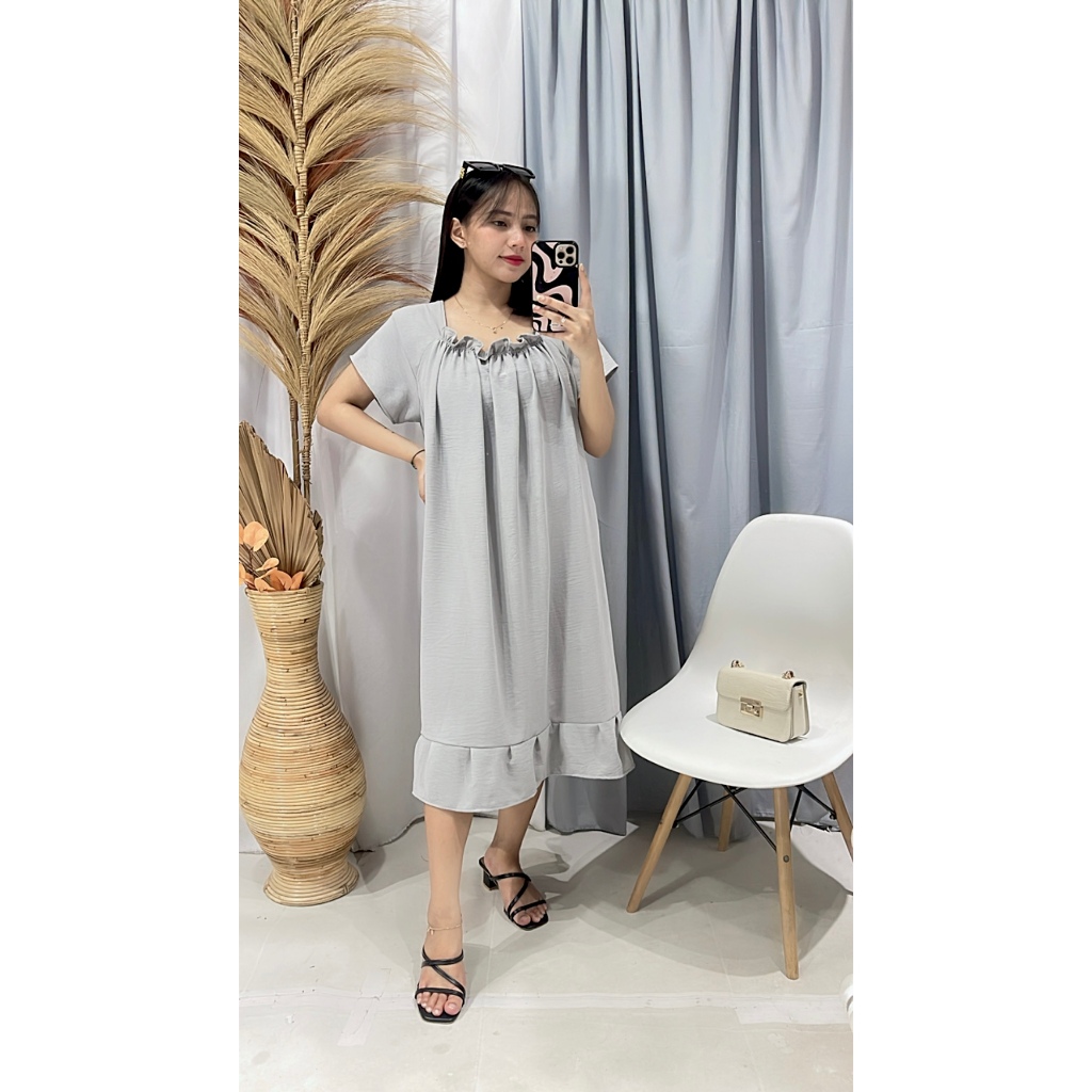 Jual RX FASHION - DASTER DRESS FUJI CRINCLE L - XXL / DASTER MIDI ZARA ...