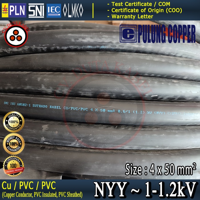Jual Kabel NYY 4x50 mm2 SUTRADO /4 x 50 mm2/4x50mm2/4x50 mm/4x50mm ...