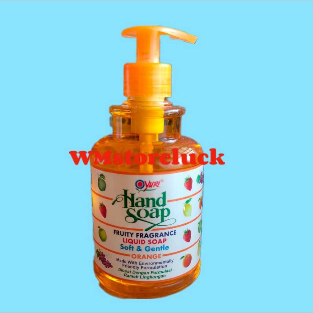 Jual YURI HAND SOAP 410ml 375ml/sabun cuci tangan cair aroma buah pump ...
