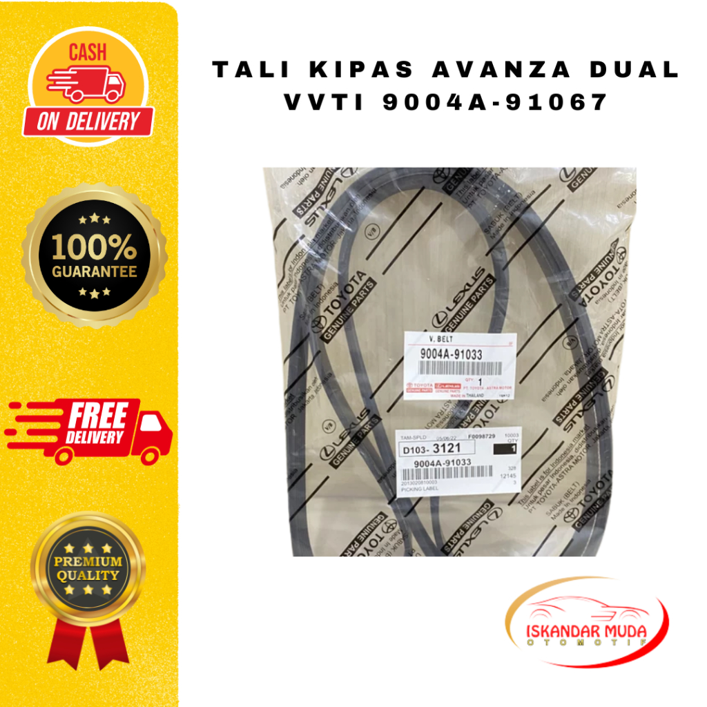 Jual FAN BELT TALI KIPAS GRAND NEW AVANZA XENIA DUAL VVTI 6PK1520 9004A-91067 ASLI | Shopee ...