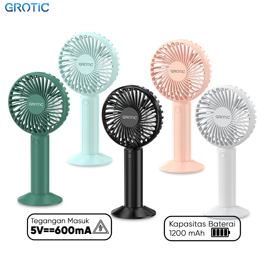 Jual GROTIC Kipas Angin Mini Portable Kipas Kecil Tangan Genggam Meja ...