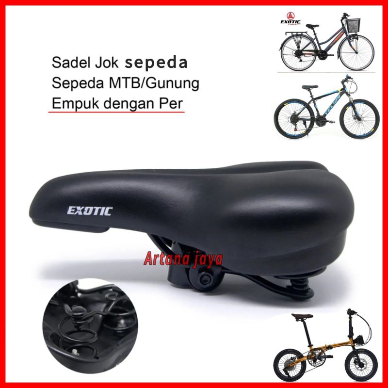 Jual jok sadel exotic sepeda empuk MTB BMX lipat dengan per gas untuk ...