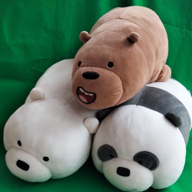 Jual boneka wbb we bare bears panda panpan ice bear beruang es kutub ...