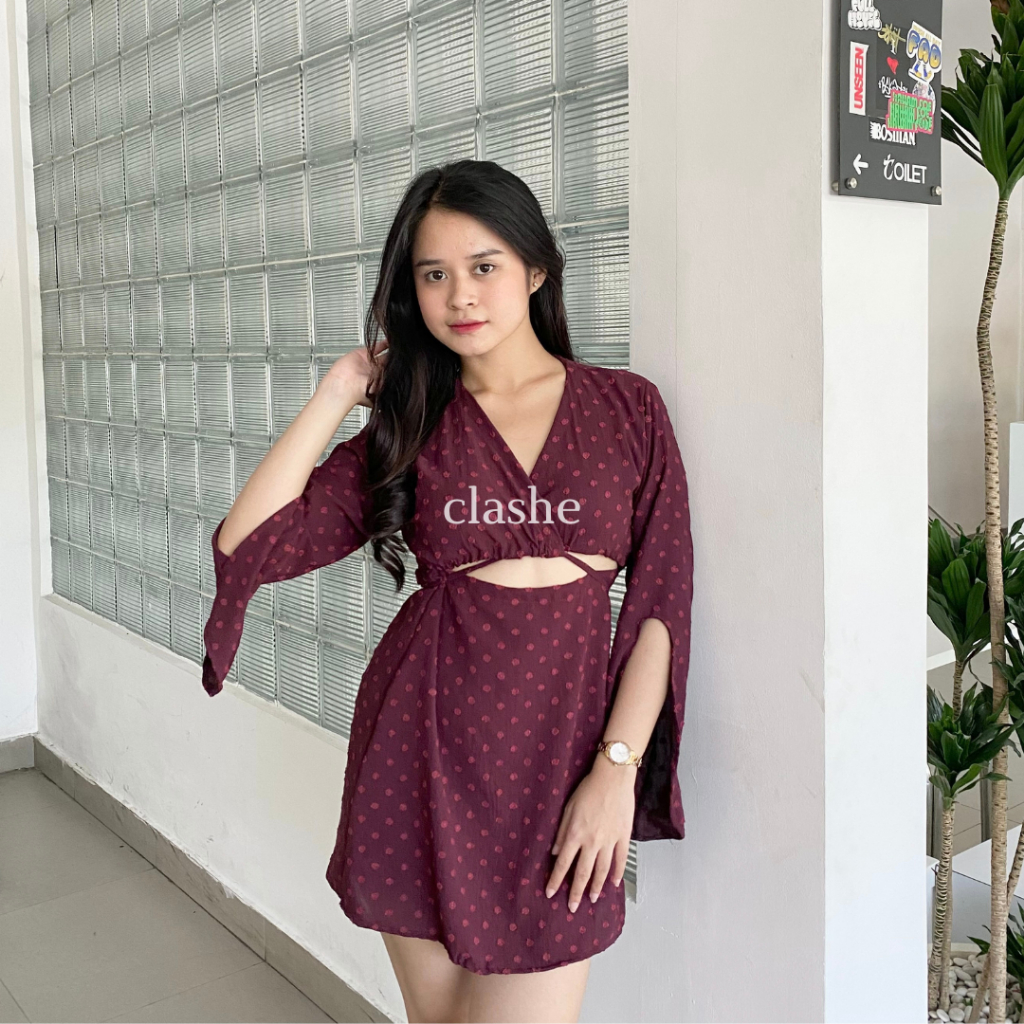 Jual Alya Dress Gaun Wanita Dewasa Uragiri Anti Lecek Korean Style ...