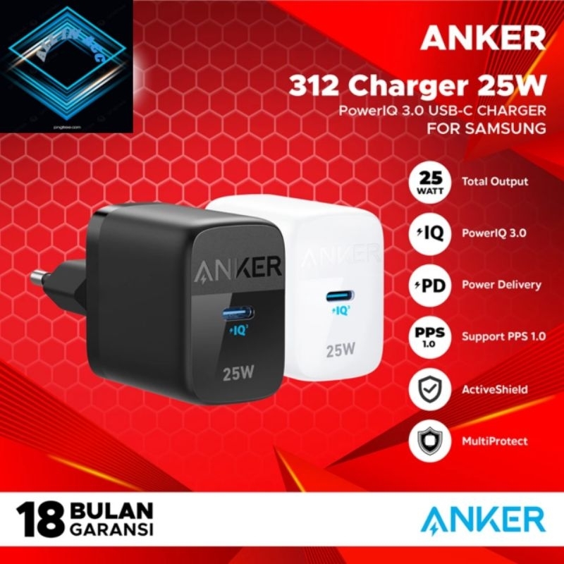 Jual Anker 312 USB C 25W PD Charger PowerPort ACe 2 fast charging ...