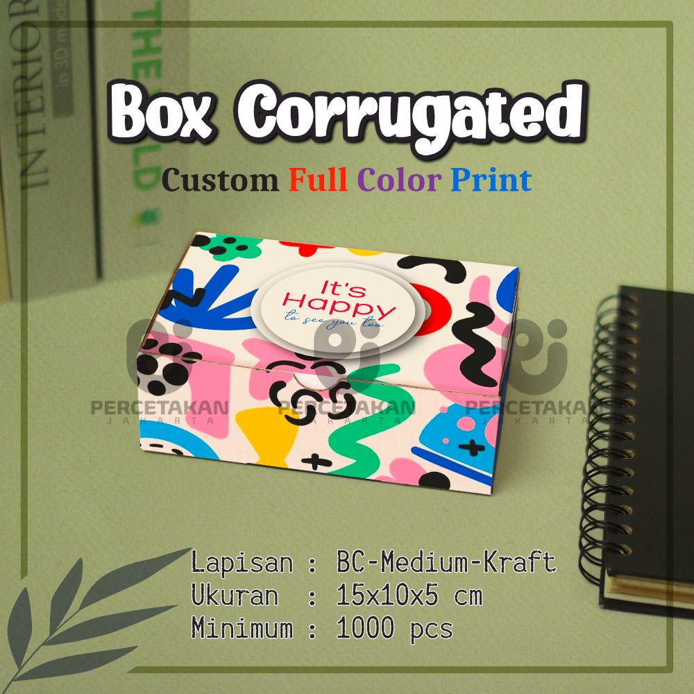 Jual Cetak Dus Corrugated 15x10x5 cm FULL COLOR Free Custom Desain/Logo ...