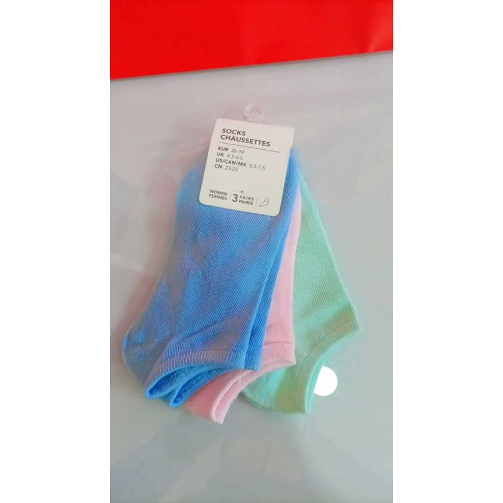 Jual MINISO Women's Colorful Low-Cut Socks 3 pairs | Shopee Indonesia
