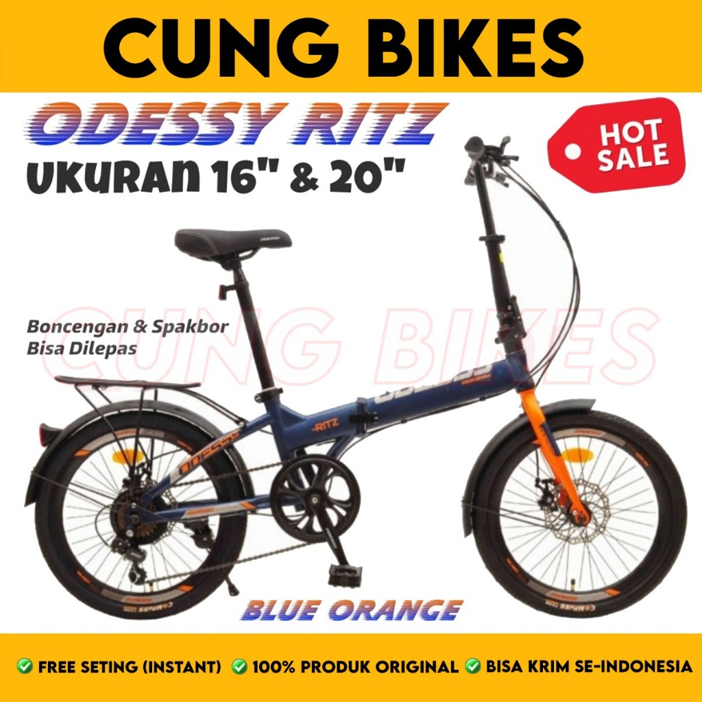 Jual Sepeda Lipat 16 20 Inch Odessy RITZ 7 Speed Shimano Folding Bike | Shopee Indonesia