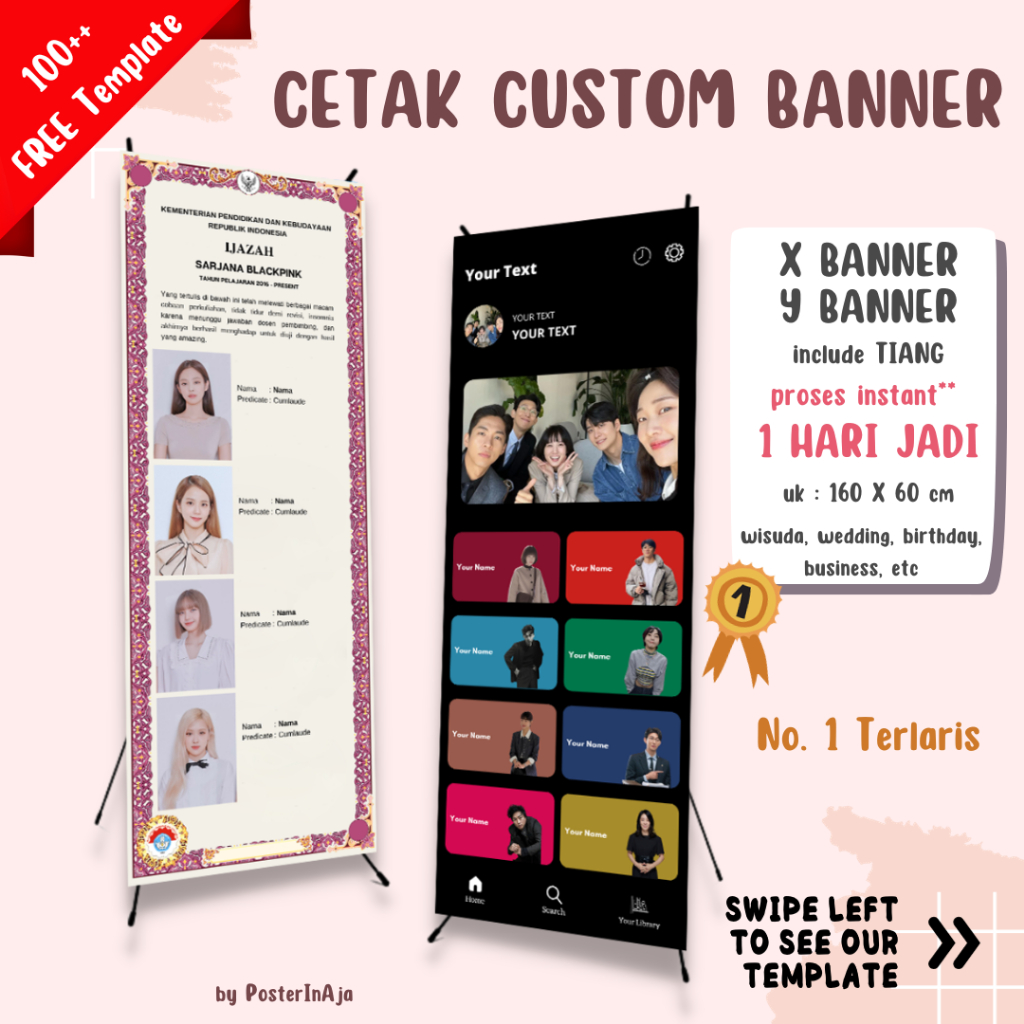 Jual Cetak Print Custom X Banner Y Banner Flexi Korcin FREE DESIGN ...