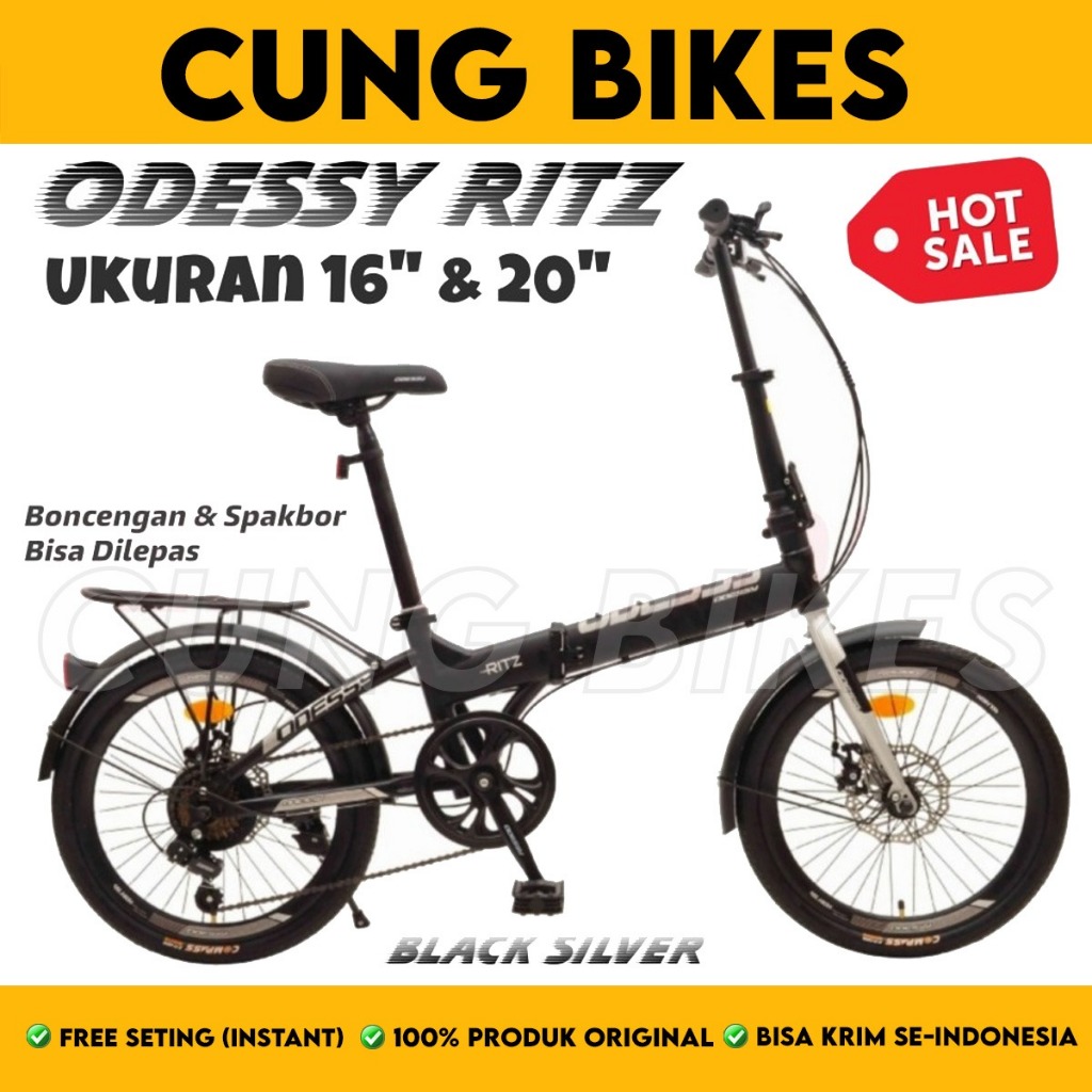 Jual Sepeda Lipat 16 20 Inch Odessy RITZ 7 Speed Shimano Folding Bike ...