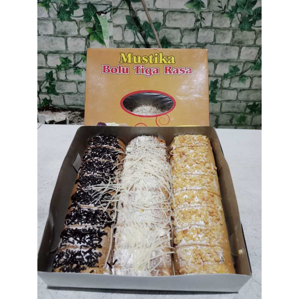 Jual Bolu Sekat Mix 3 Rasa Bolu Kacang Keju Meses Coklat Mustika Bolu ...