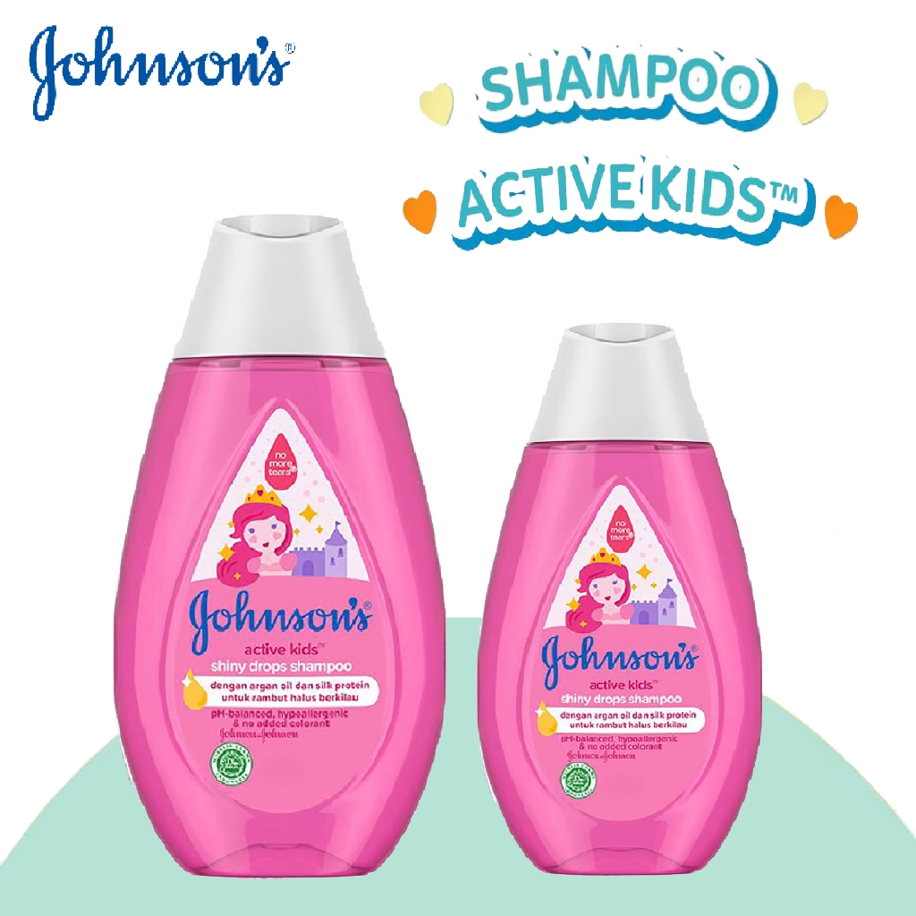 Jual COD Johnson Baby Shampoo Active Kids Shiny Drops Shampo - Shampo ...