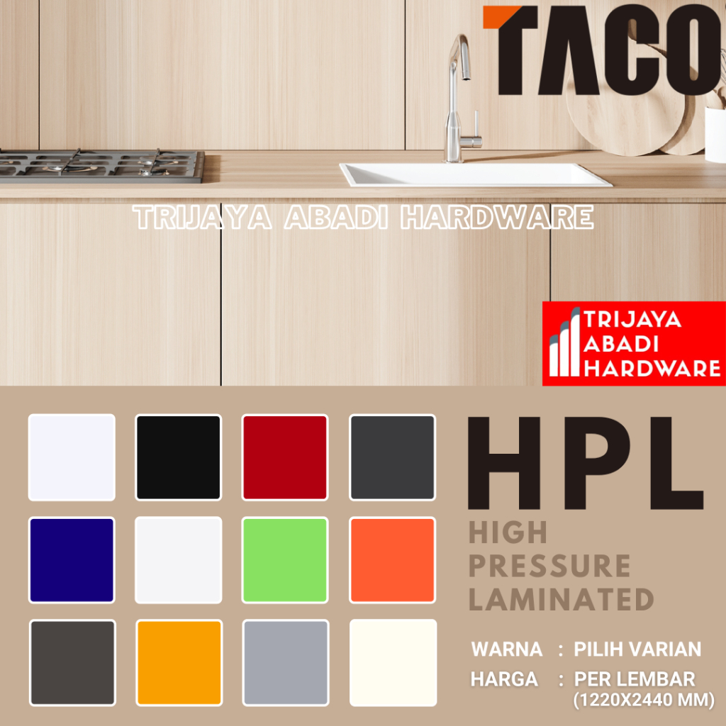 Jual Taco HPL 001 - 014 AA Solid Series Pelapis Furniture Laminate | Shopee Indonesia