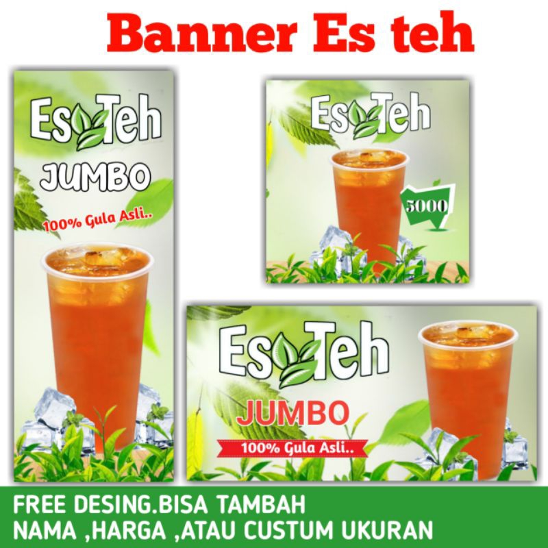 Jual BANNER SPANDUK ES TEH | Shopee Indonesia