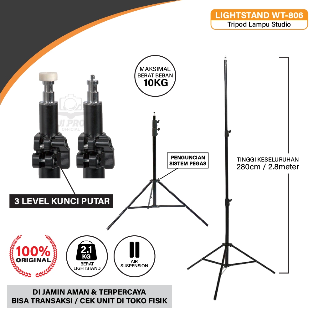 Jual Light Stand WT-806 Tripod Lampu Studio Lightstand WT806 | Shopee ...