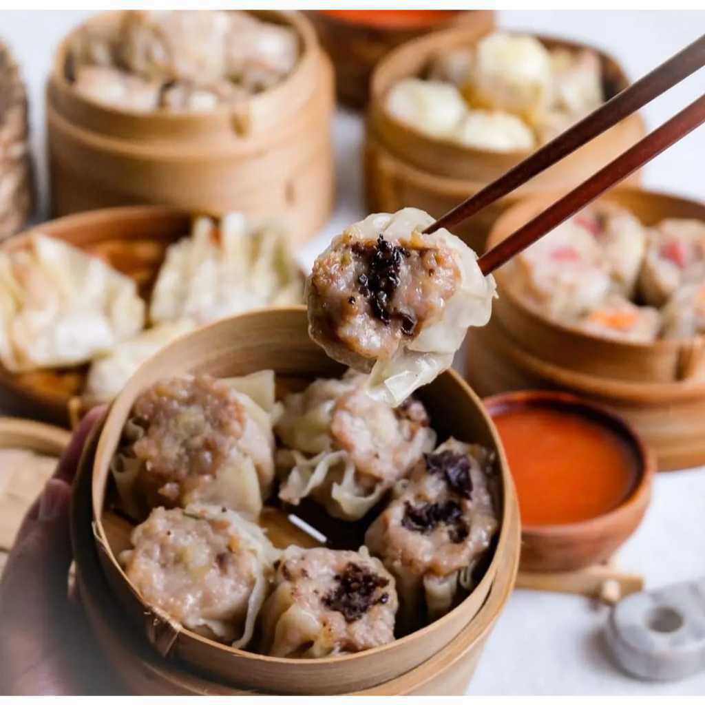 Jual DIMSUM GEMOY Ayam Frozen Mix Topping Premium Lengkap dengan Saos Premium Halal isi 10/25 ...