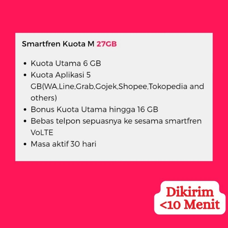 Jual eSIM Smartfren PRABAYAR KUOTA JUMBO Hingga 48 GB | Shopee Indonesia