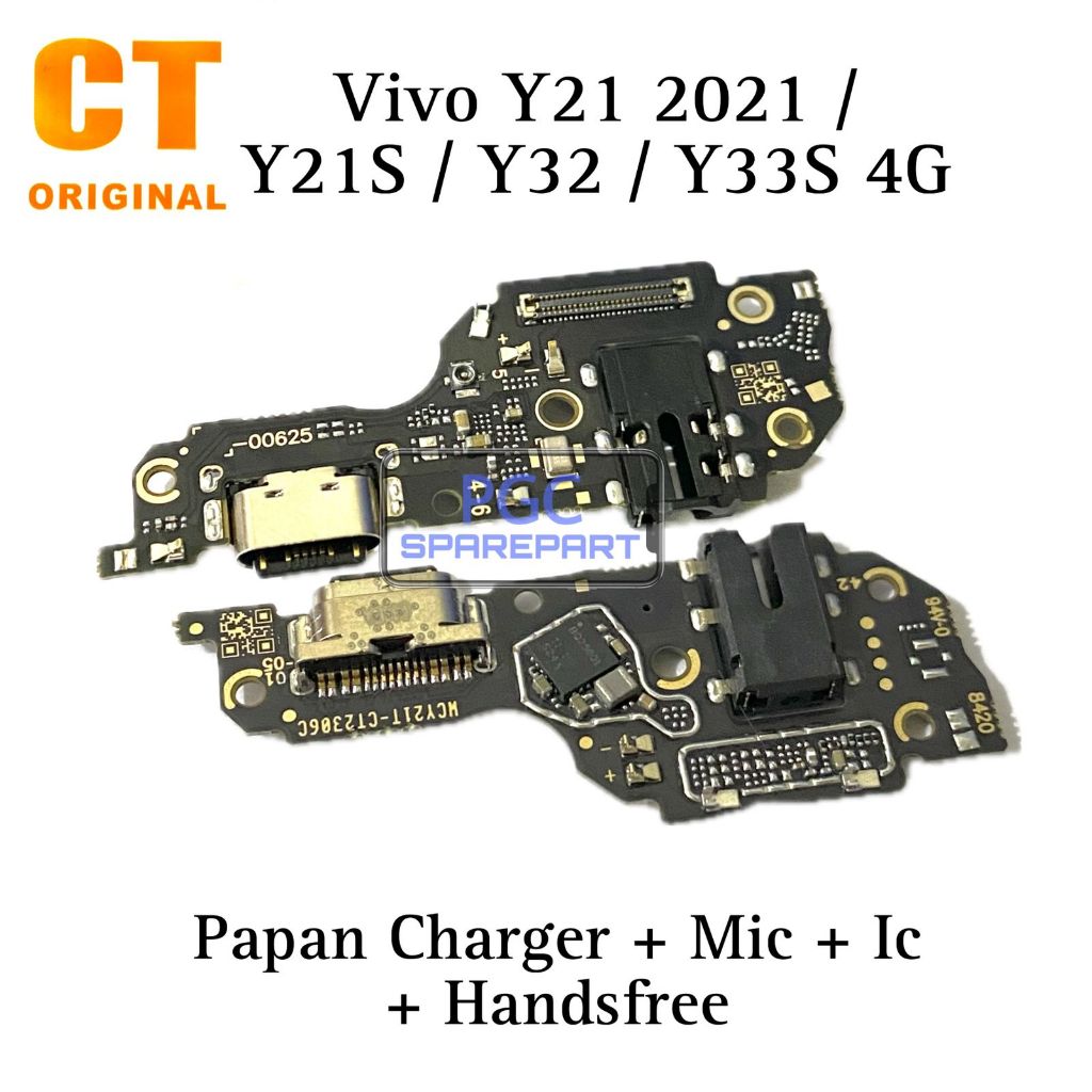 Jual Original CT Ada IC - Papan PCB Konektor Charger + MIC Handsfee Vivo Y21 2021 / Y21S / Y32 ...