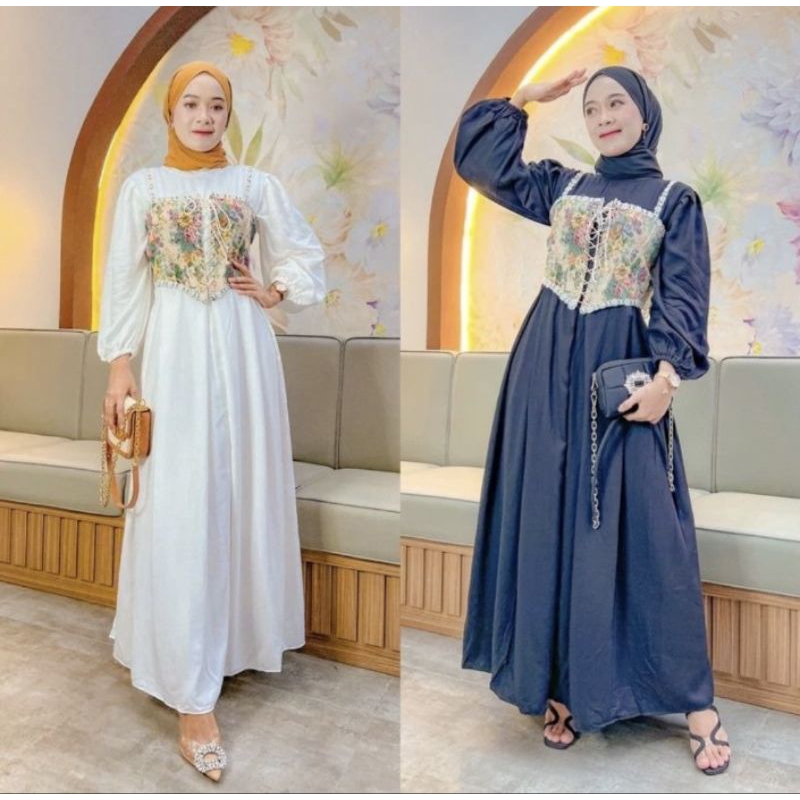 Jual Alitha dress gamis nabila selebgram gamis casual gamis lebaran ...