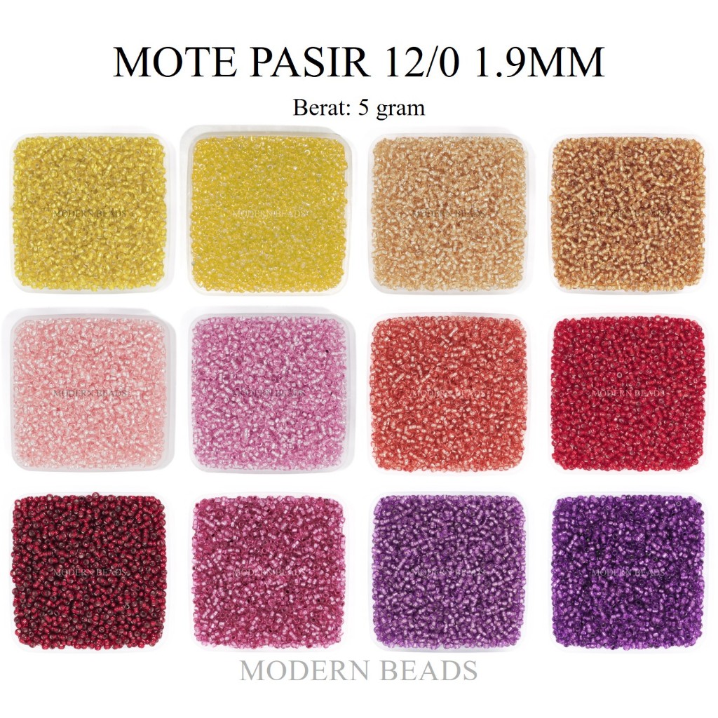 Jual [5 GRAM] Manik Pasir / Mote Payet Pasir 12/0 1.9mm Semi Jepang ...