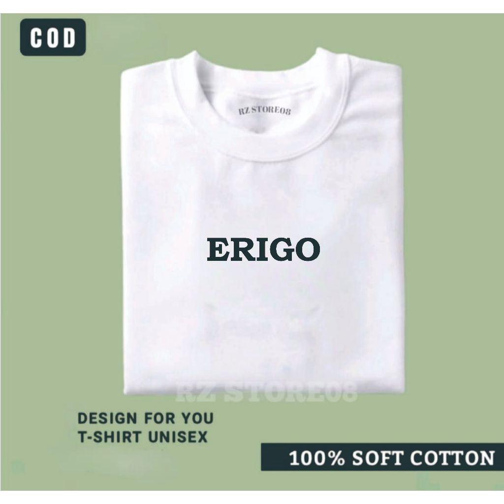 Jual Baju Kaos Erigo Pria Wanita Lengan Pendek Distro Erigo Tengah ...