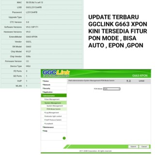 Jual ONT XPON GGCLink G663 New Baru EPON GPON ONU Bukan ZTE F663NV3A ...