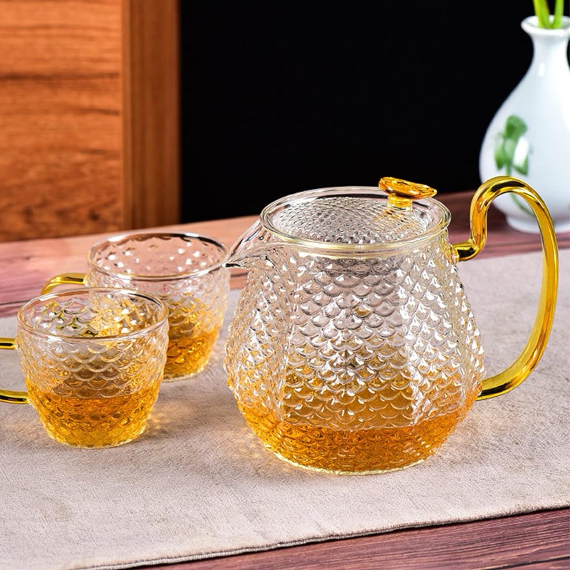 Jual Teko Teh Kaca Tahan Panas dengan Saringan Glass Teapot 500ml ...
