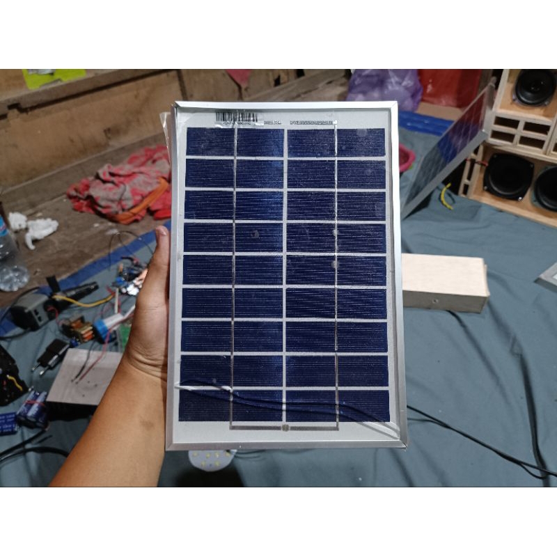 Jual panel Surya / solar panel 5 wp modifikasi secon (retak kaca ...