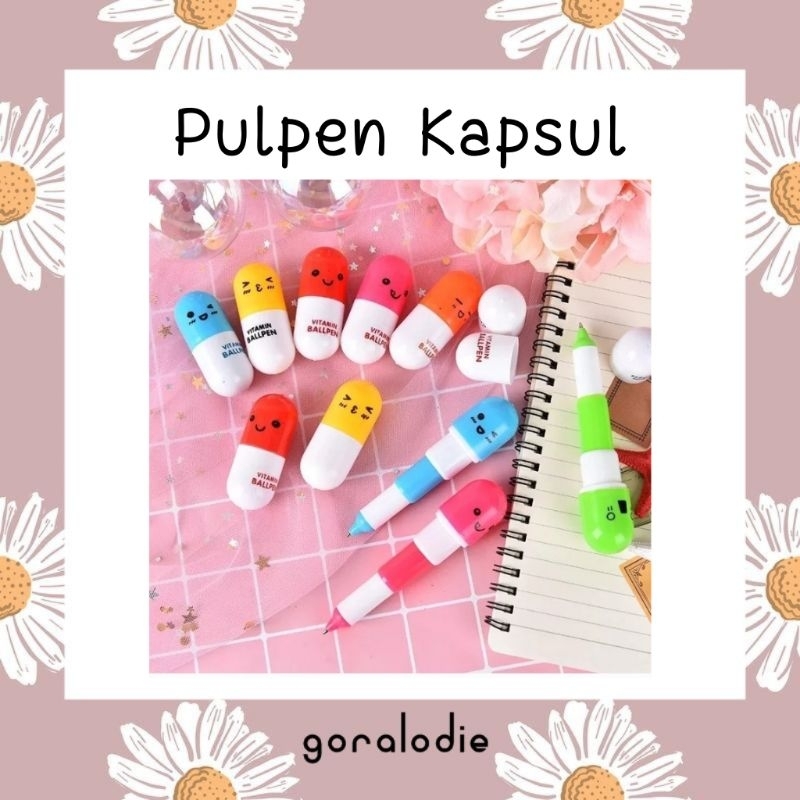 Jual PULPEN KAPSUL VITAMIN TABLET PENA LUCU VITAMIN BALLPEN OBAT KAPSUL ...