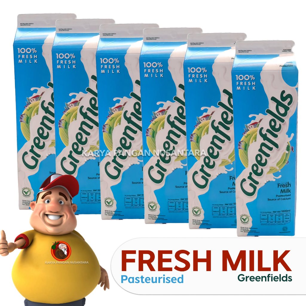 Jual GREENFIELDS FRESH MILK 1 LITER GREENFIELD SUSU SEGAR FRESH MILK ...