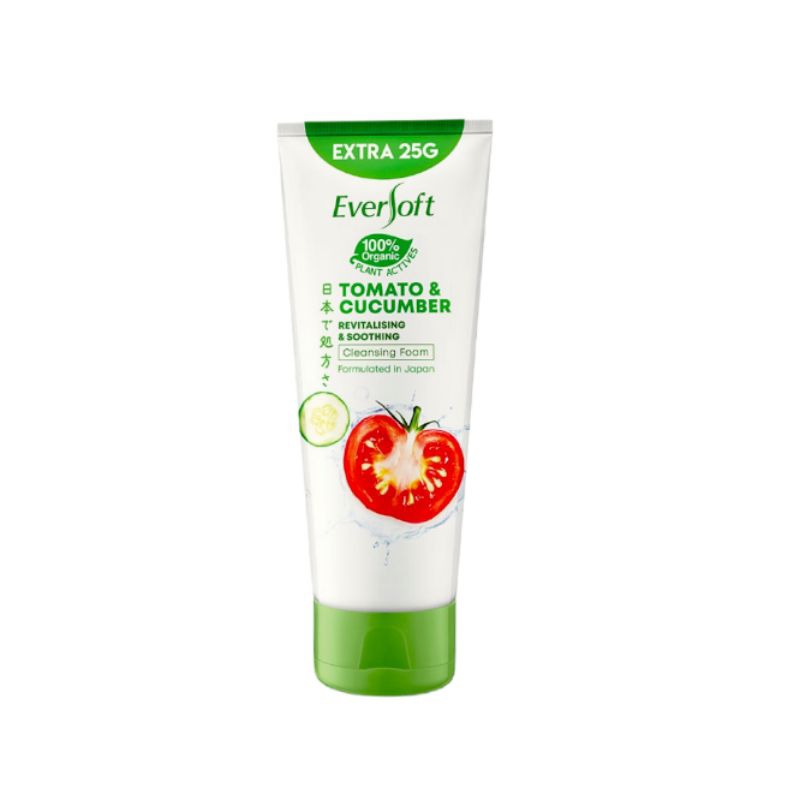 Jual Eversoft Cleansing Foam 195G - Tomato & Cucumber | Shopee Indonesia