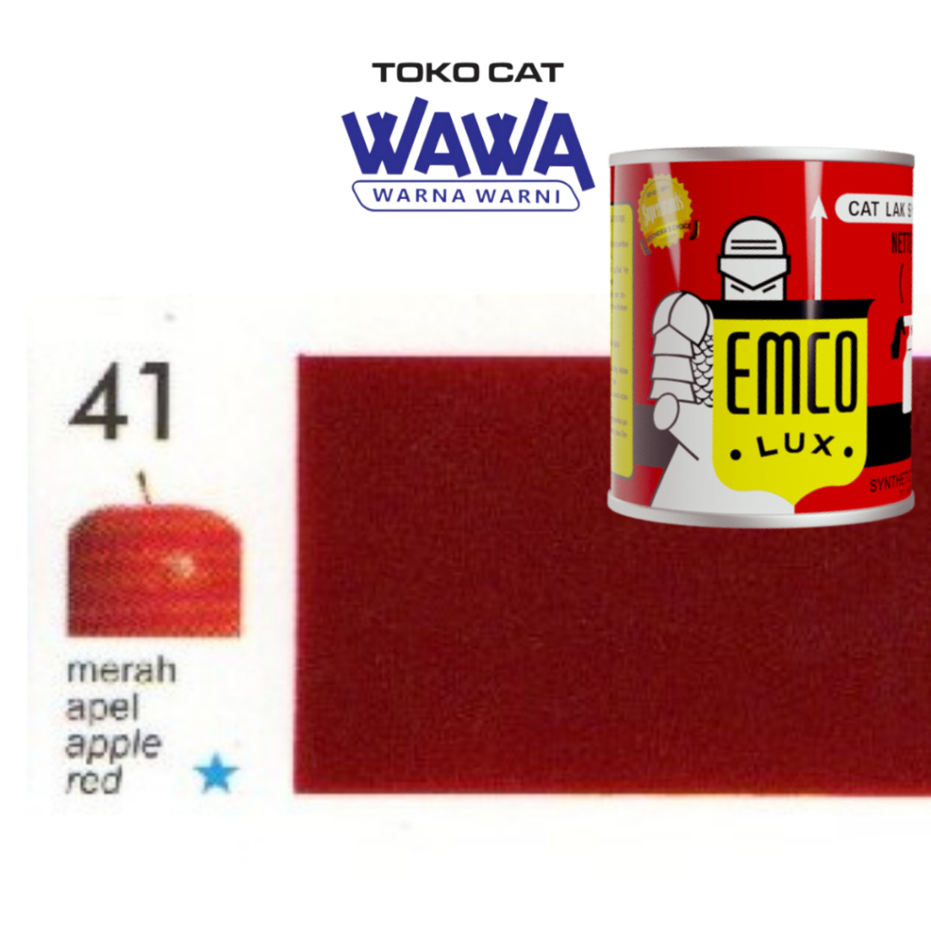 Jual Emco Lux cat kayu dan besi sintetis MERAH APEL 41_"BINTANG"_ 0.5 ...