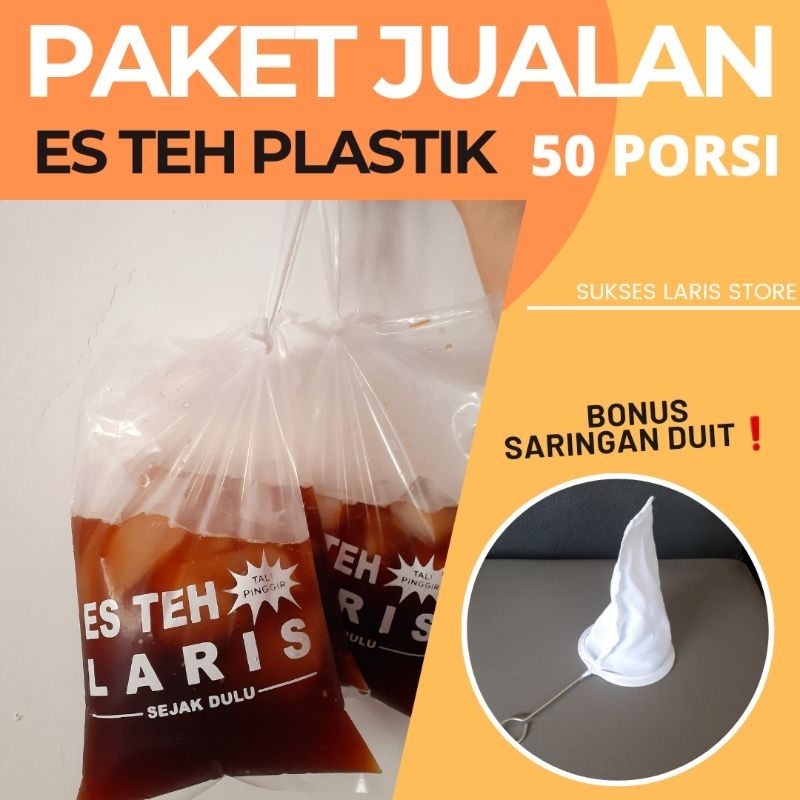 Jual PAKET JUALAN ES TEH PLASTIK 50 PORSI | PAKET USAHA ES TEH PLASTIK ...