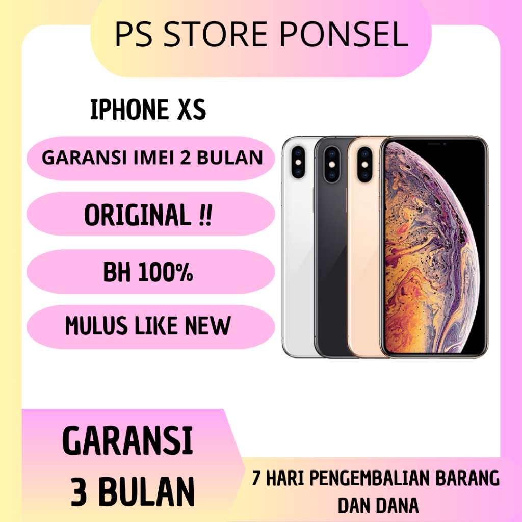 Jual iPhone XS 64GB/256GB second/bekas ORIGINAL 100% | MULUS like new FULLSET/BERGARANSI ...