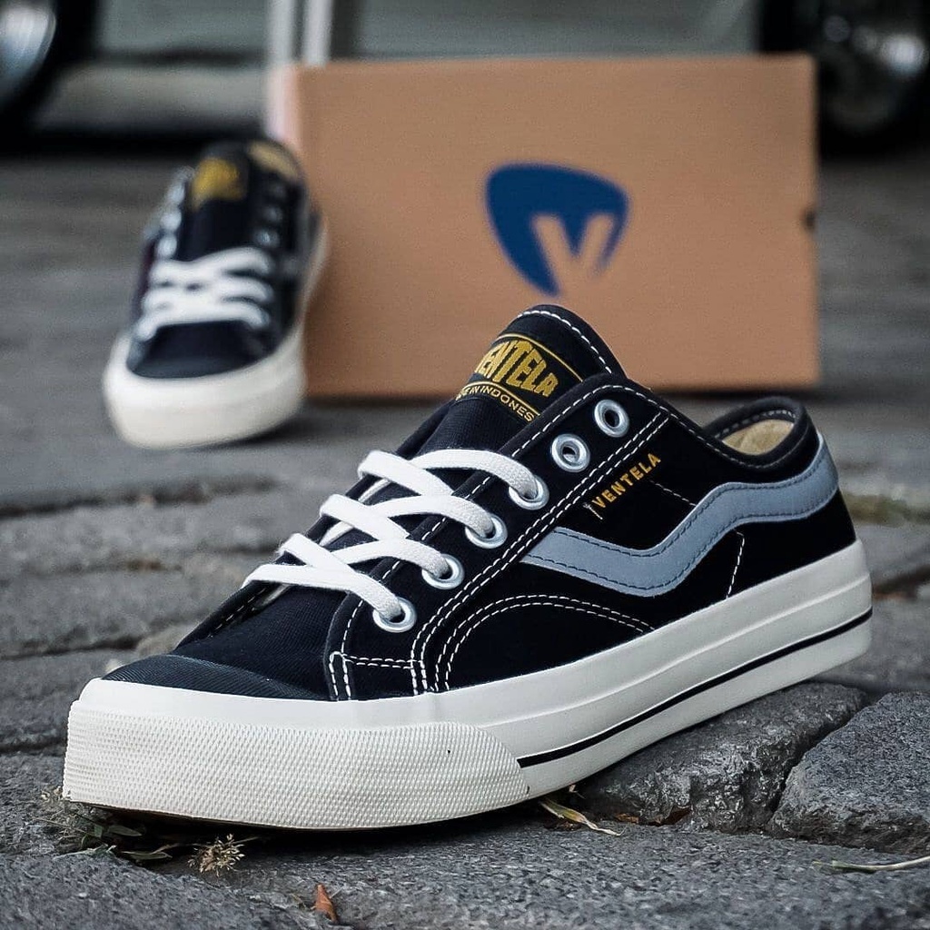 Jual Ventela New Public Low Black Natural Sepatu Ventella Vantela ...