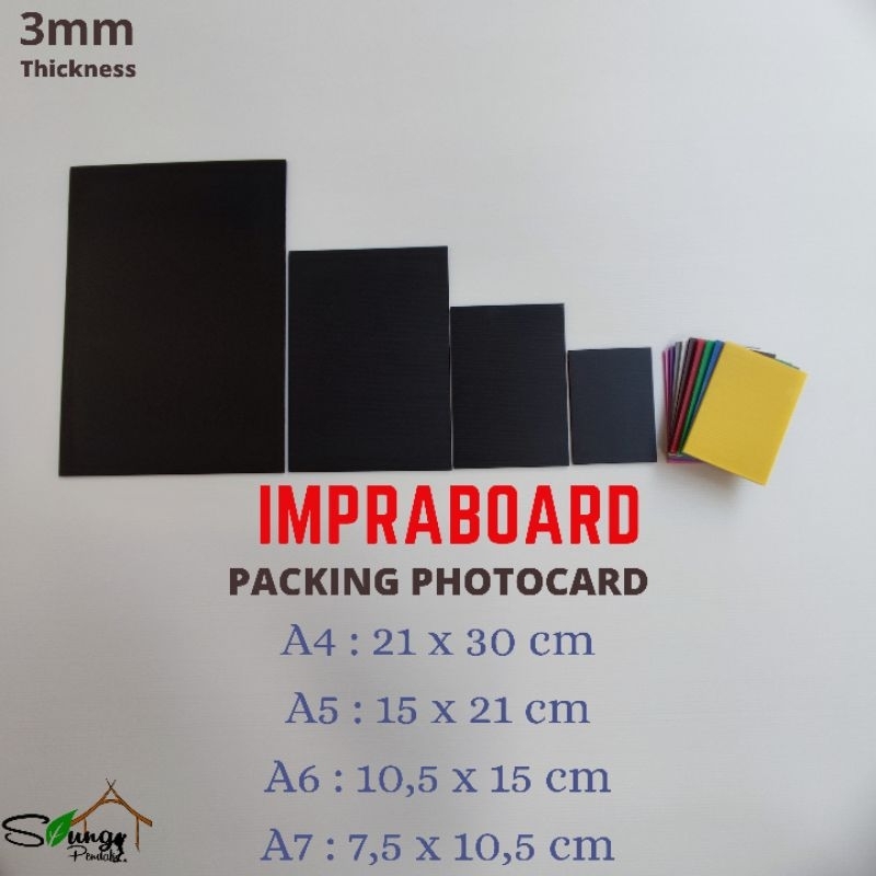 Jual Impraboard Infraboard 3mm A4 A5 A6 A7 Packing Photocard Postcard ...
