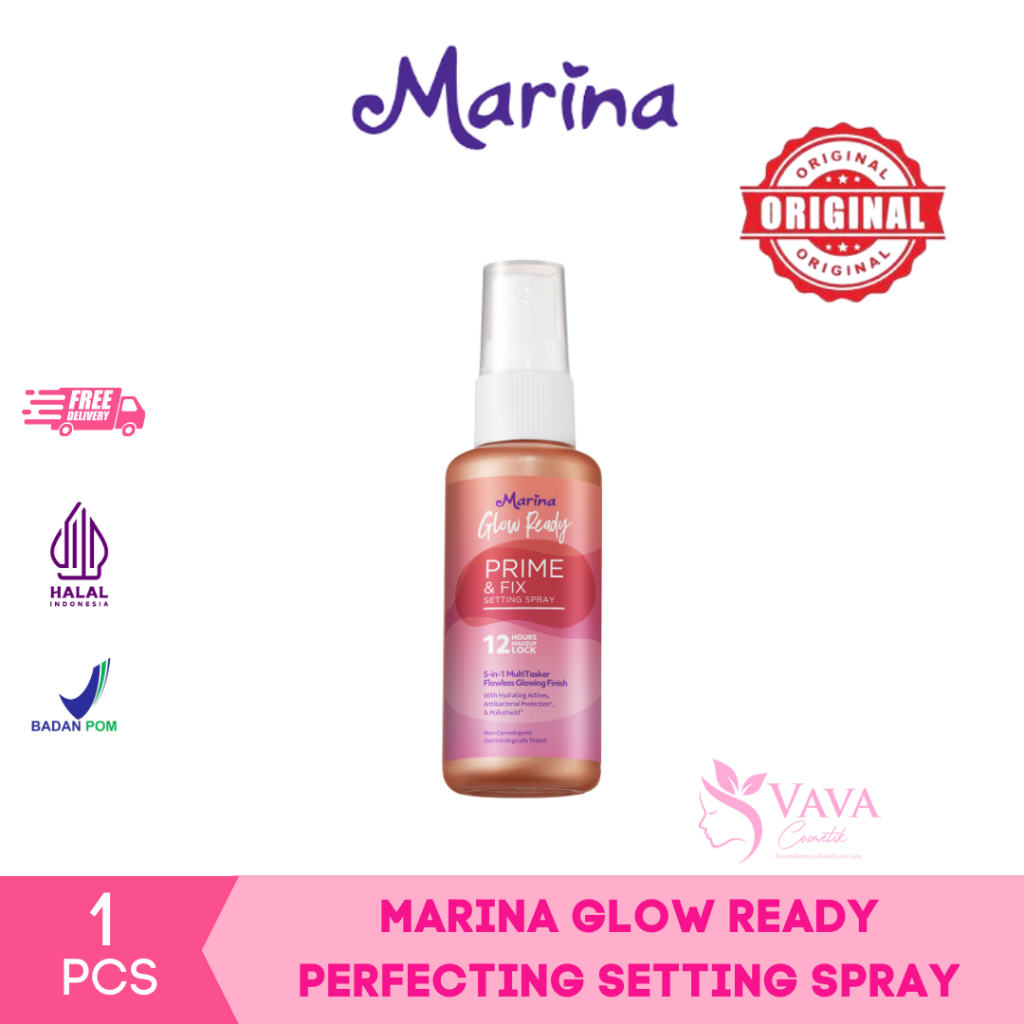 Jual MARINA GLOW READY PERFECTING SETTING SPRAY | Shopee Indonesia