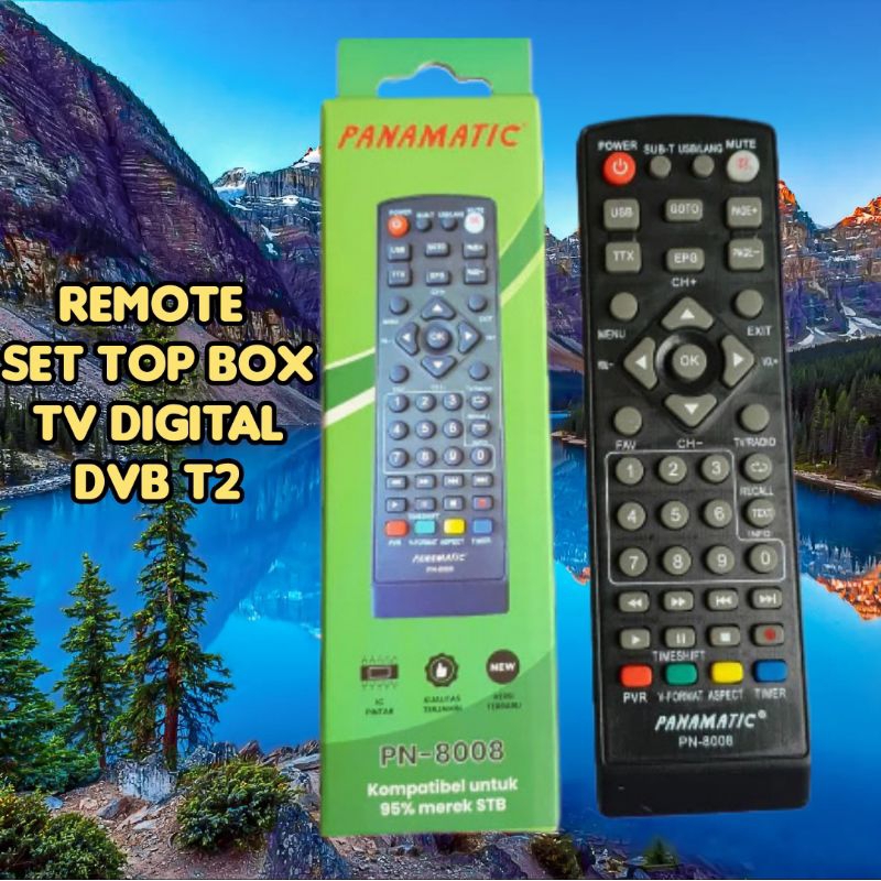 Jual REMOTE REMOTE MULTY STB DIGITAL DVB T2 PANAMATIC PN-8008 | Shopee ...