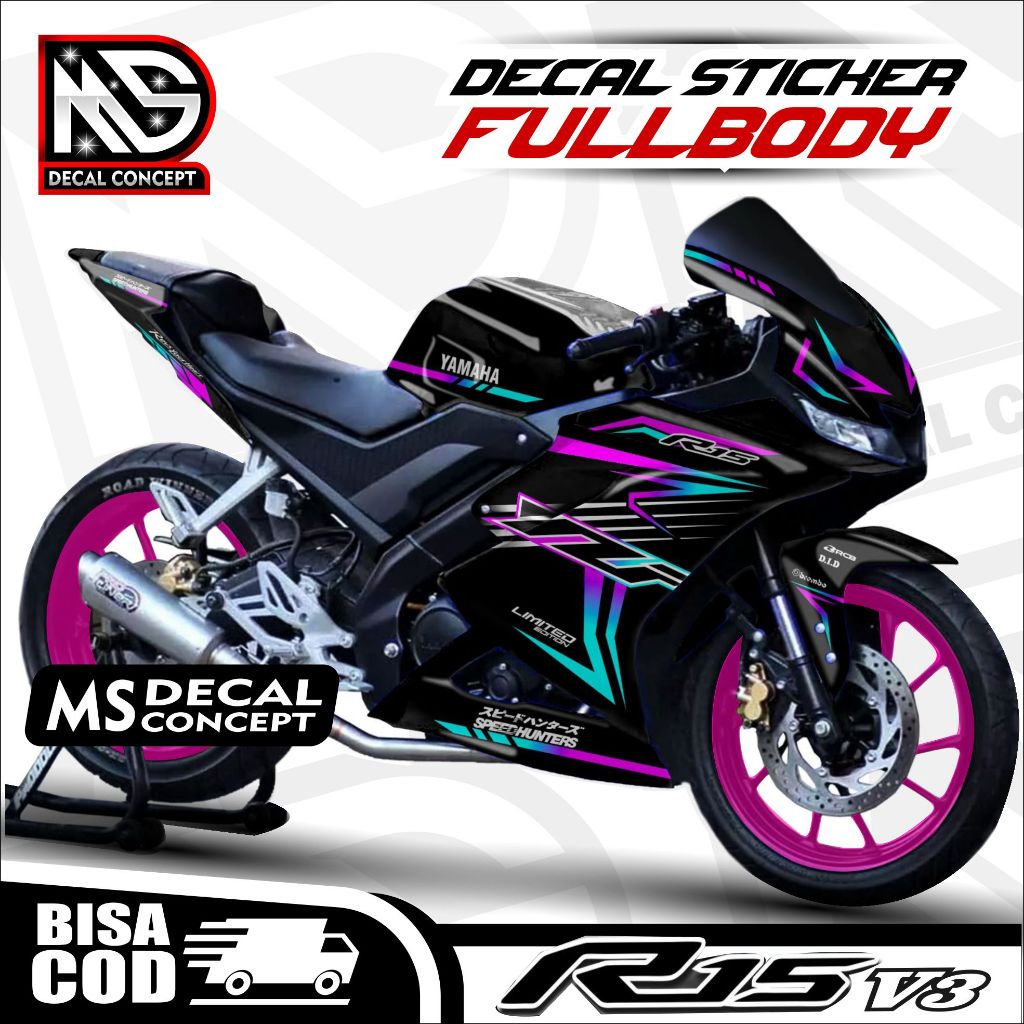 Jual Decal R15 V3 Stiker Decal Motor R15 V3 Sticker Yamaha R15 V3 ...