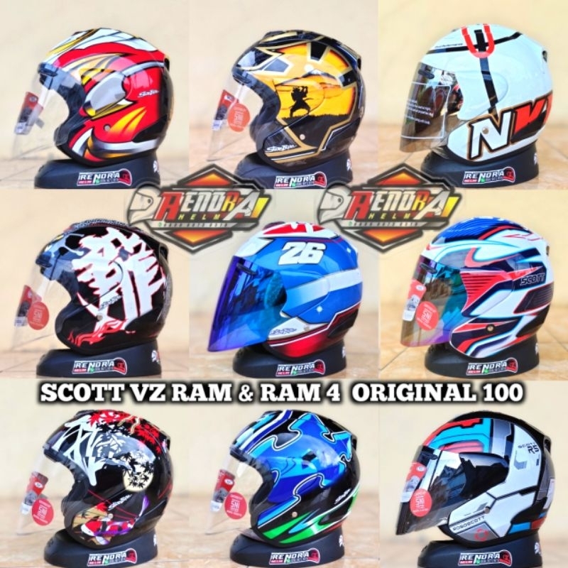 Jual Helm SCOTT VZ RAM/ RAM 4 MOTIF ORIGINAL 100% Ogkir Termurah 2kg ...