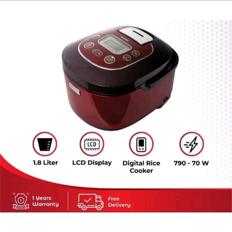 Jual SHARP KSTH18 Digital Rice Cooker 1,8L | Shopee Indonesia