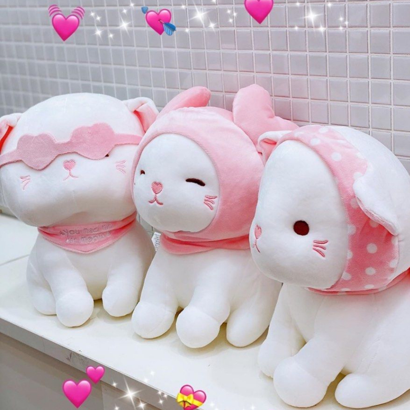 Jual Boneka Kucing Lucu Mainan Anak Terbaru Pakai Penutup Mata Bahan ...