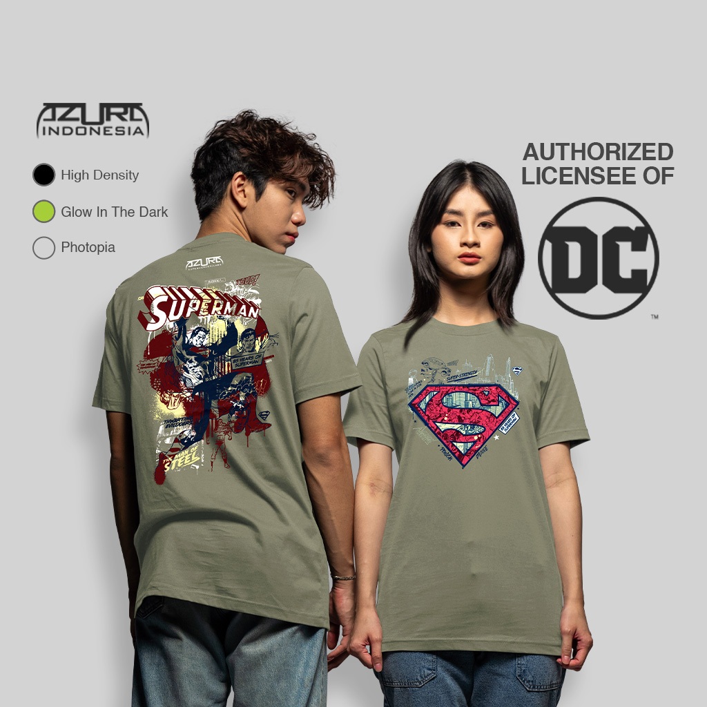 Jual Azura Tshirt DC Comics Original Superman Power Justice Action ...