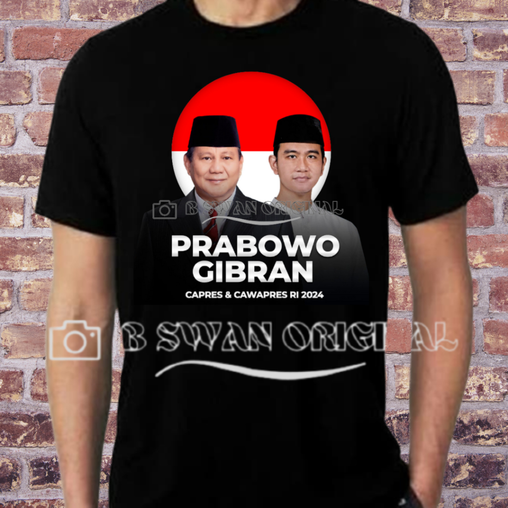 Jual Baju Kaos Pria Wanita Dewasa Prabowo Gibran Capres Cawapres Pilpres Indonesia 2024 Unisex ...