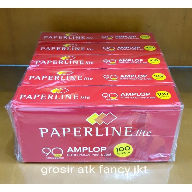 Jual ( 5 Pak ) 90 polos Amplop Paperline lite 90 PPS . ( 110 x 230 mm ...