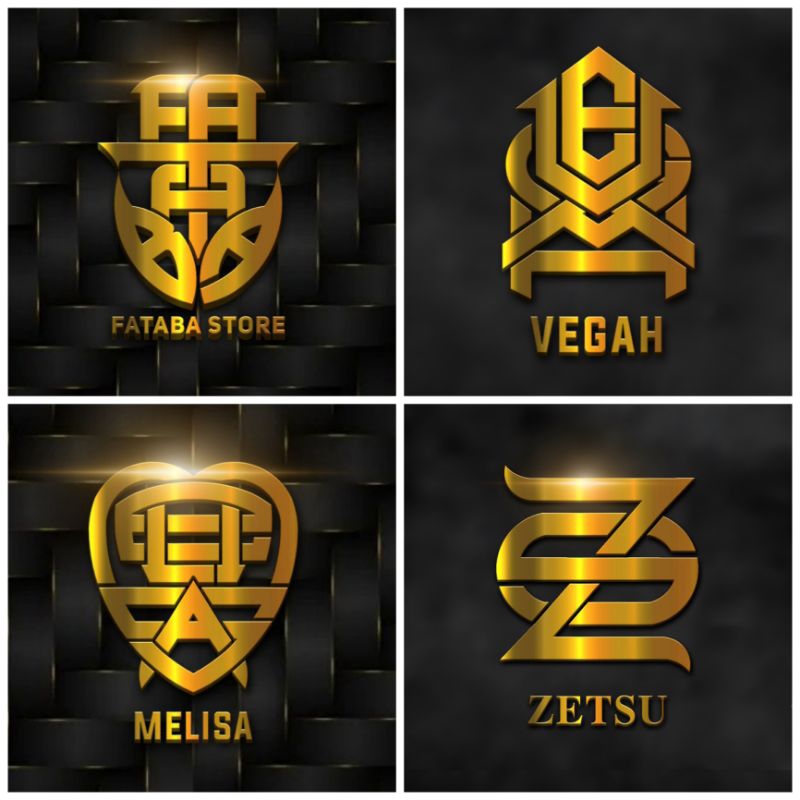 Jual Jasa Design Logo Nama Murah Meriah Gold Edition , Edisi Emas, logo ...