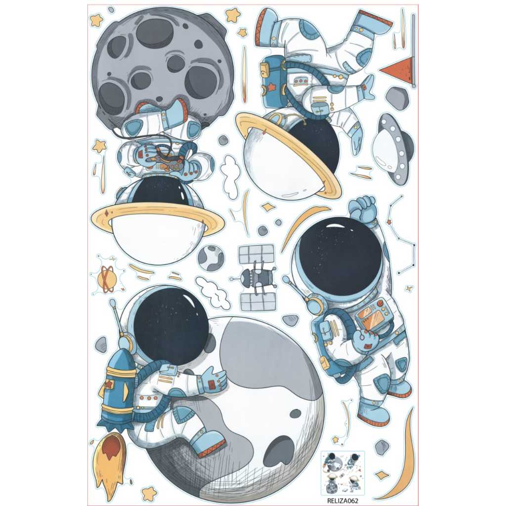 Jual Reliza Wallsticker Wall Sticker Planet Tata Surya Transportasi ...