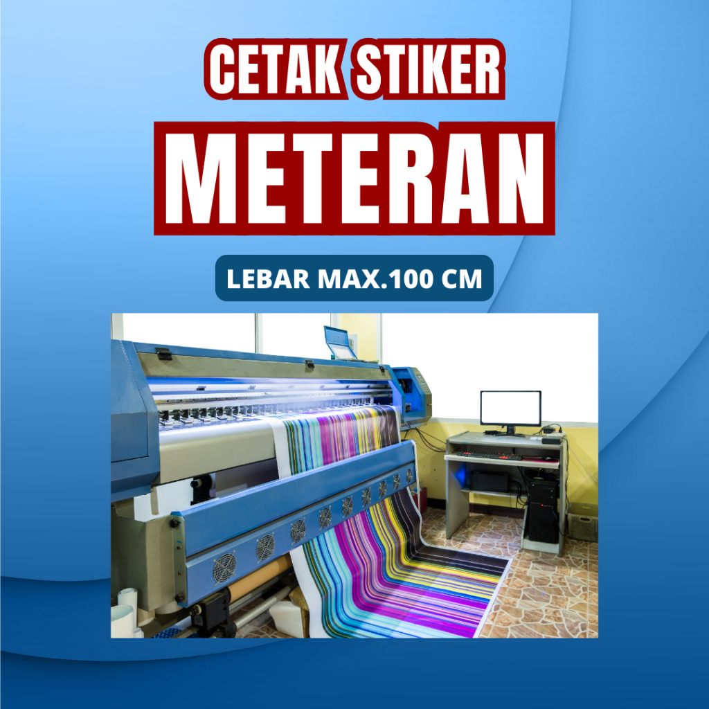 Jual PRINT CETAK STICKER OUTDOOR METERAN WATERPROOF CUSTOM STICKER ...