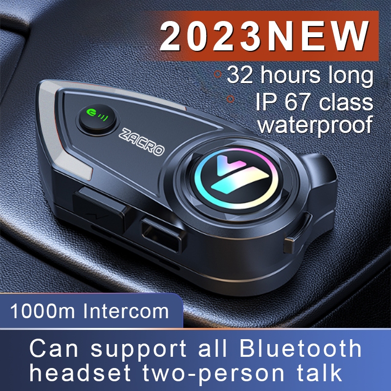 Jual ZACRO Y80 2X Intercom helm Bluetooth Chip Qualcomm 5.0 FM Radio ...