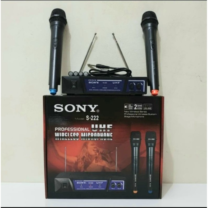 Jual Mic Wireless UHF Sony S222 WX3100 AIWA AW822 Mic Double | Shopee ...
